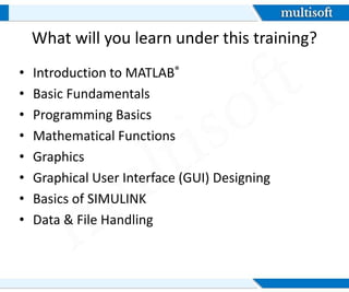MATLAB Training | PPTX