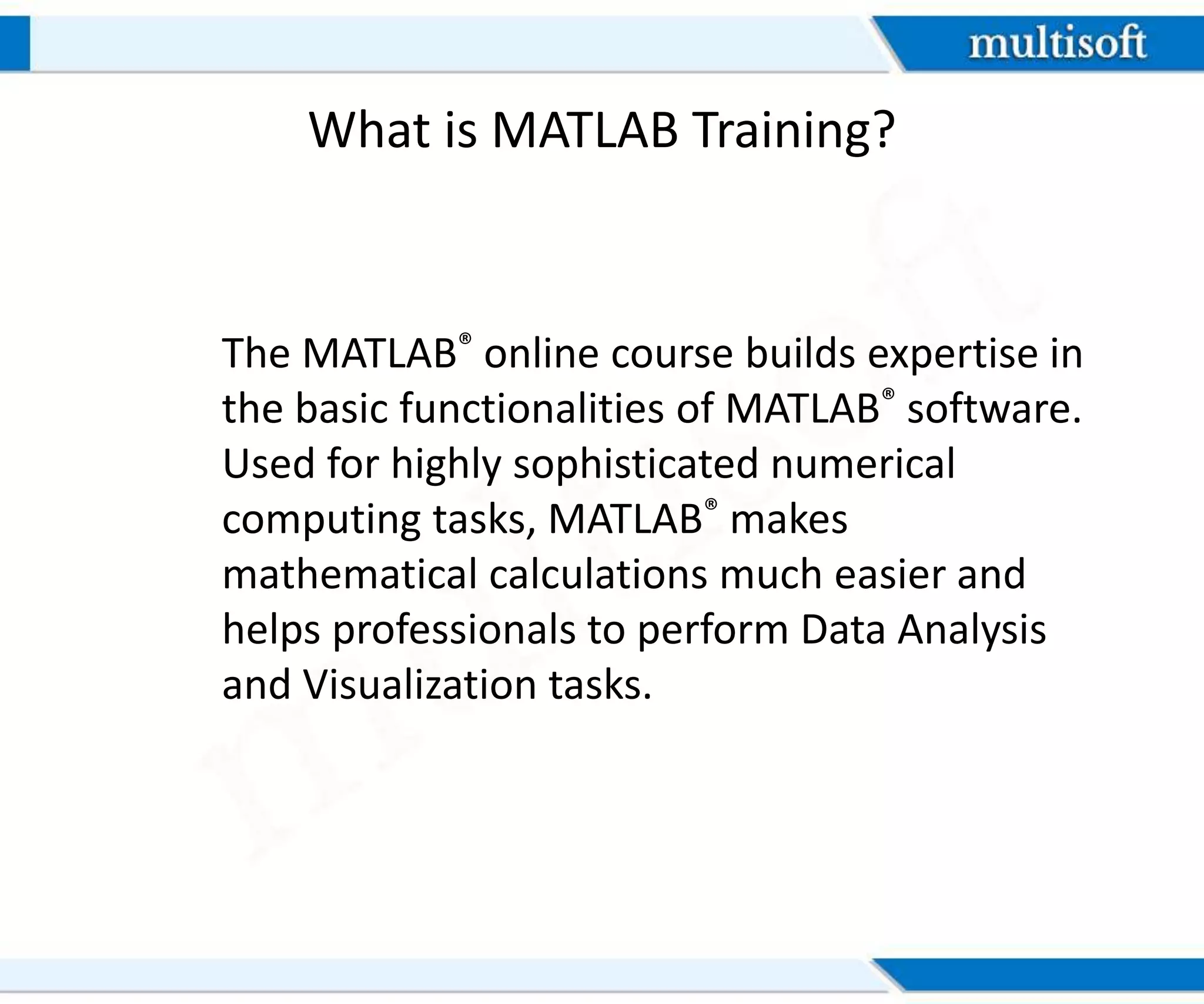 MATLAB Training | PPTX