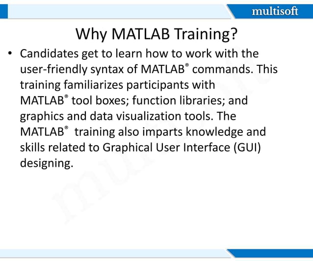 MATLAB Training | PPT | Free Download