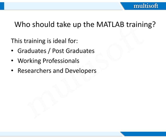 MATLAB Training | PPT