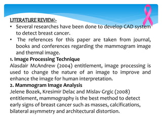 Breast cancer Detection using MATLAB | PPTX