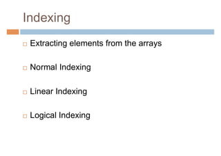 Basics of Matlab for students and faculty | PPT