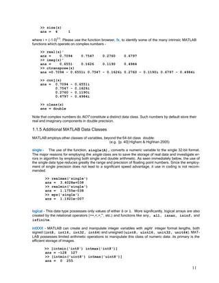 MATLAB BASICS | DOCX | Programming Languages | Computing