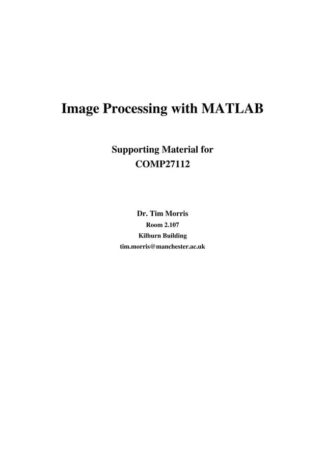 Matlab dip | PDF | Programming Languages | Computing