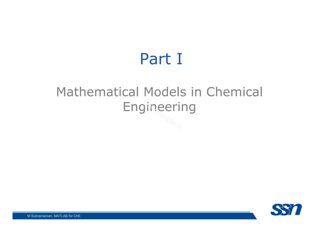Matlab for Chemical Engineering | PDF