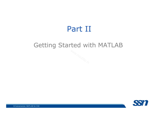 Matlab For Chemical Engineering Ppt 