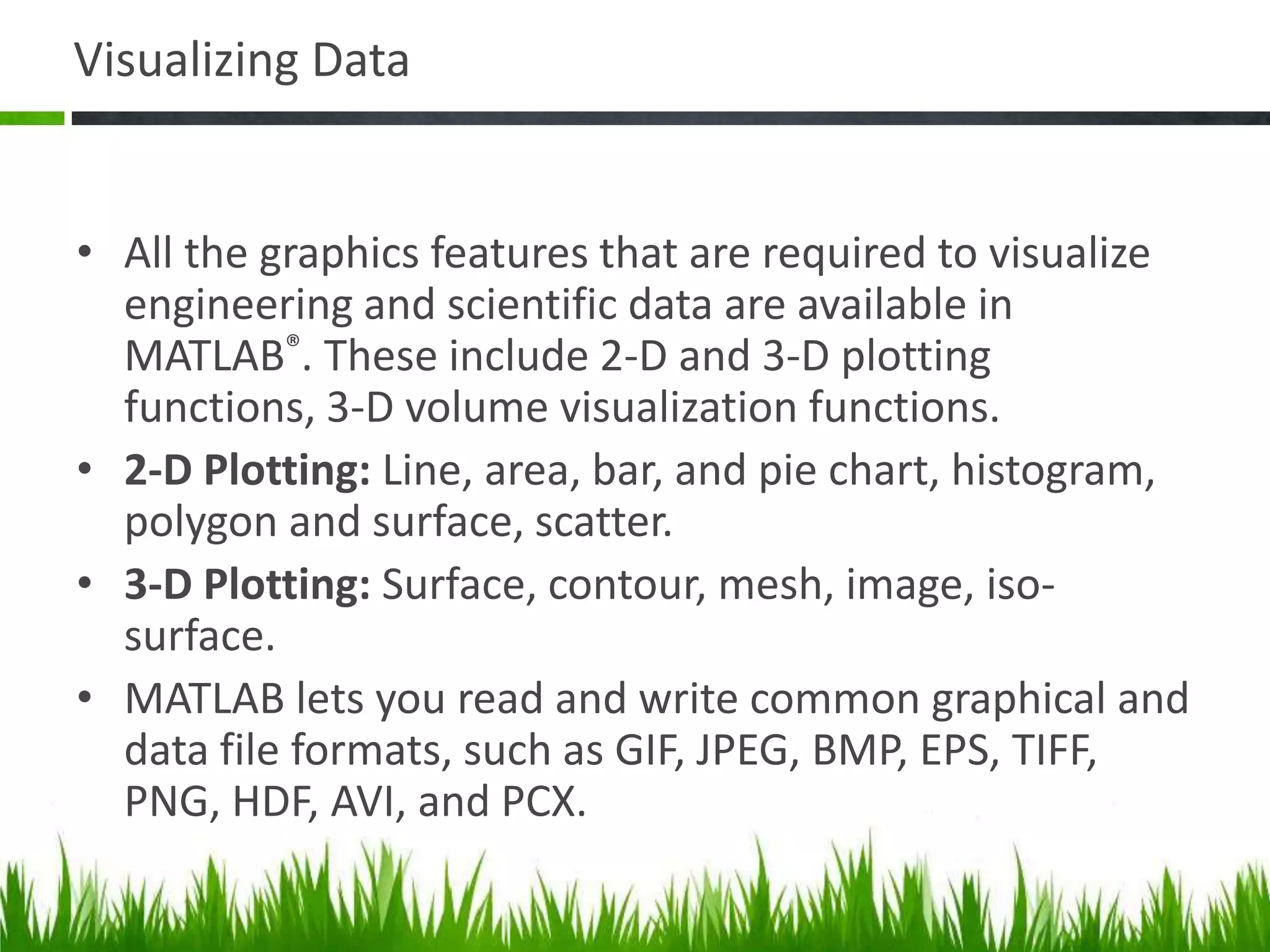 Matlab Introduction | PPTX | Programming Languages | Computing