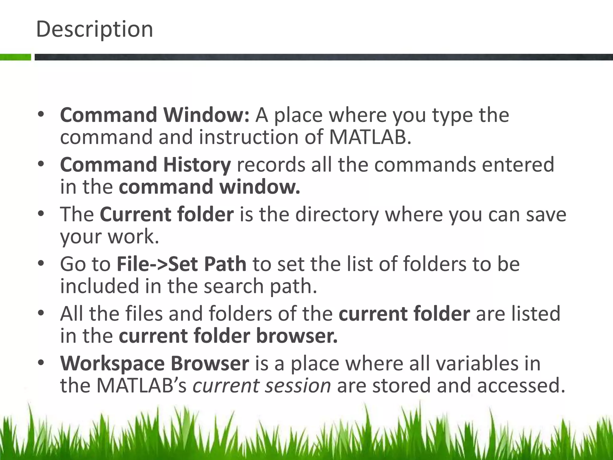 Matlab Introduction | PPTX | Programming Languages | Computing