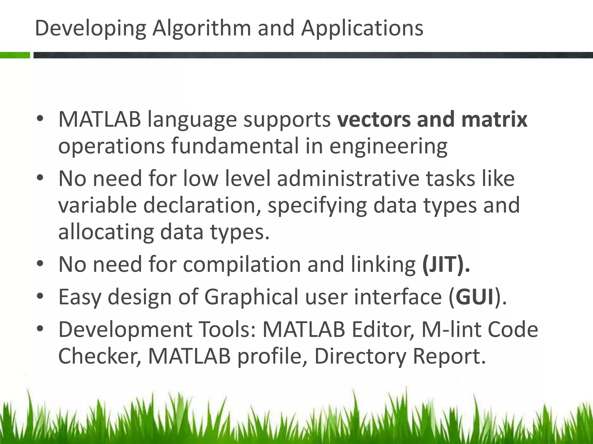 Matlab Introduction Pptx Programming Languages Computing