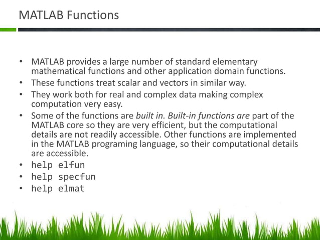 Matlab Introduction | PPTX | Programming Languages | Computing