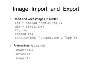 MATLAB-tutorial for Image Processing with Lecture 3.ppt