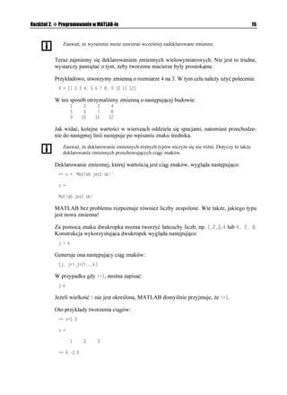 MATLAB. Ćwiczenia | PDF