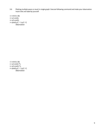 Matlab 1 | PDF | Physics | Science