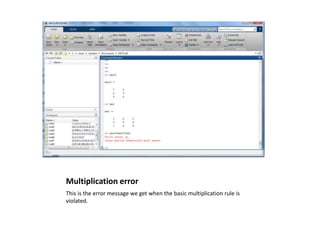 Matlab 1(operations on_matrix) | PPTX