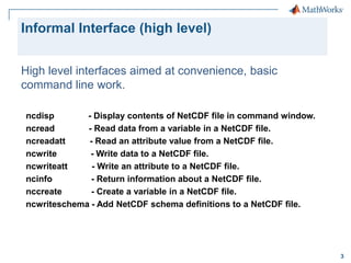 MATLAB, netCDF, and OPeNDAP | PPTX