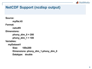 MATLAB, netCDF, and OPeNDAP | PPTX