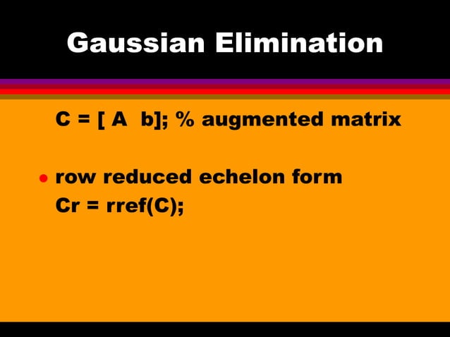 matlab lecture 4 solving mathematical problems.ppt