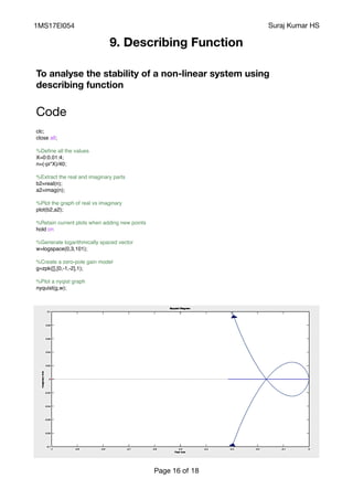 Advance Control System MatLab & Simulink codes with outputs | PDF