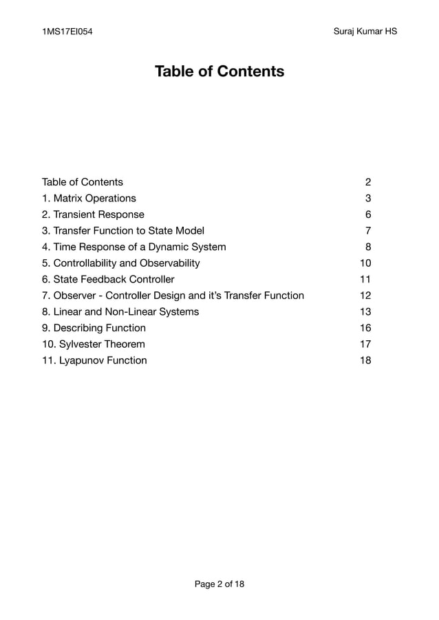 Advance Control System MatLab & Simulink codes with outputs | PDF