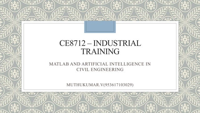 Matlab and artificial intelligence | PPT