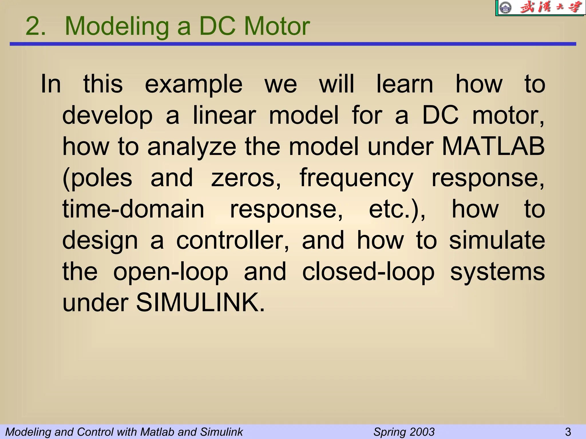 Matlab And Simulink For Modeling And Control.ppt | Physics | Science