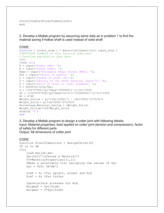 Matlab assignment | PDF