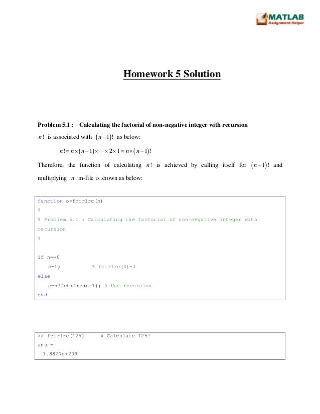 Matlab Assignment Sample 5