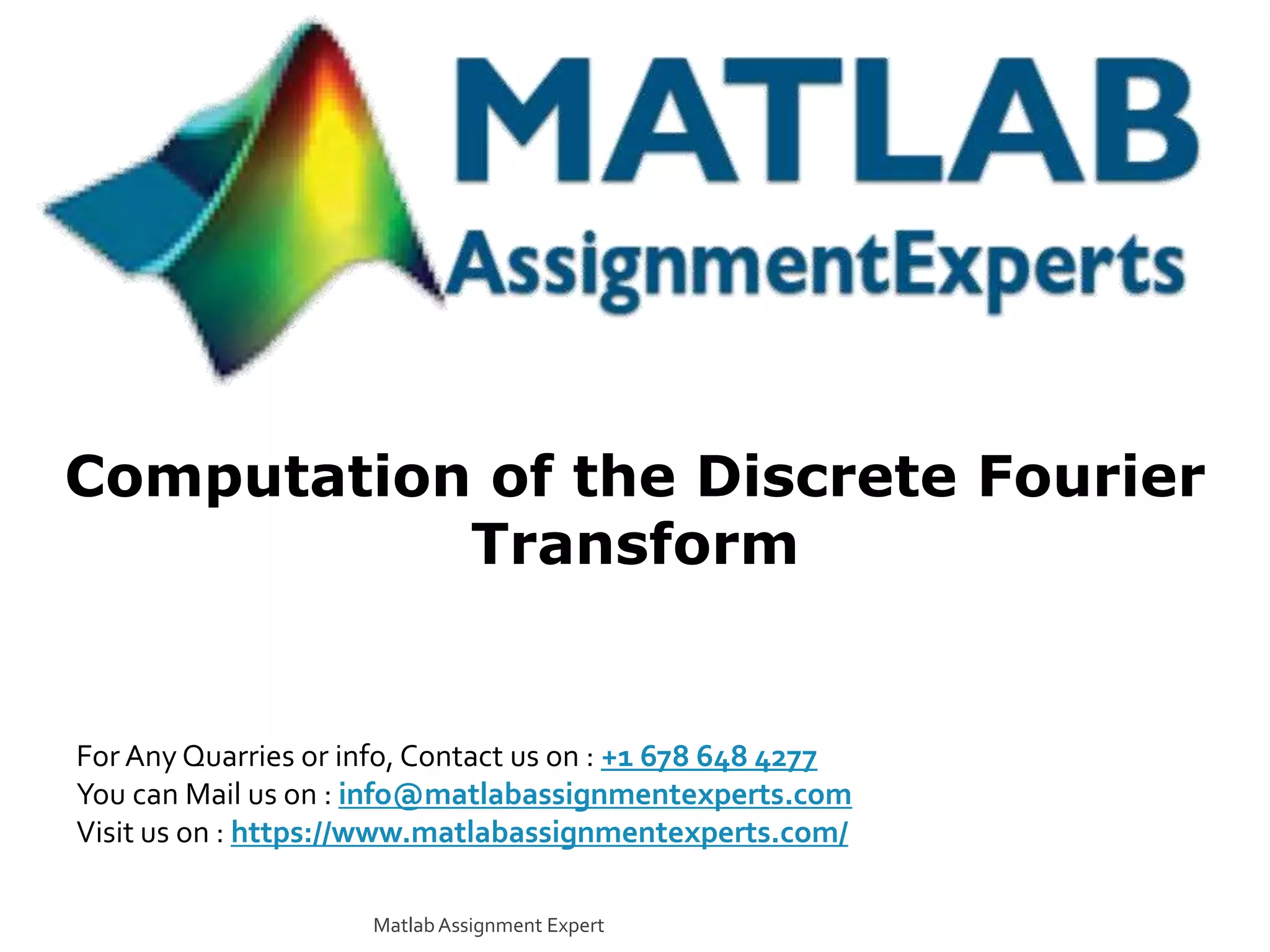 Fourier Transform Assignment Help | PPTX