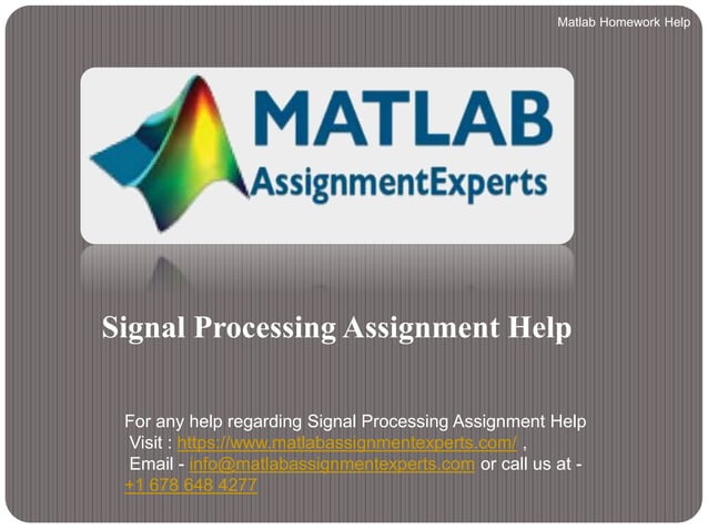Signal Processing Assignment Help Ppt