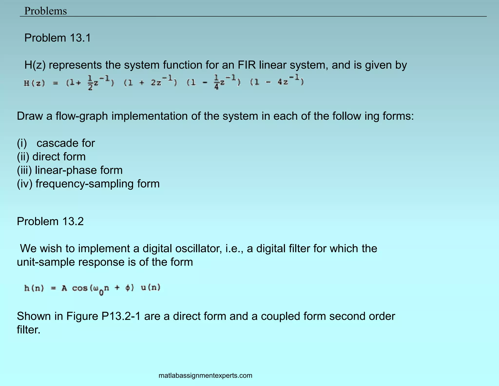 Digital Signal Processing Assignment Help | PPT