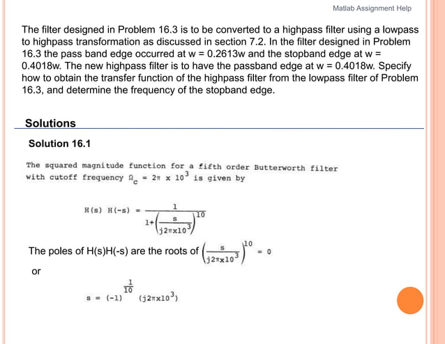 Signal Processing Assignment Help | PPT