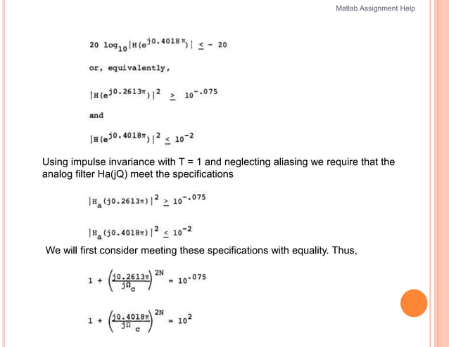 Signal Processing Assignment Help | PPT