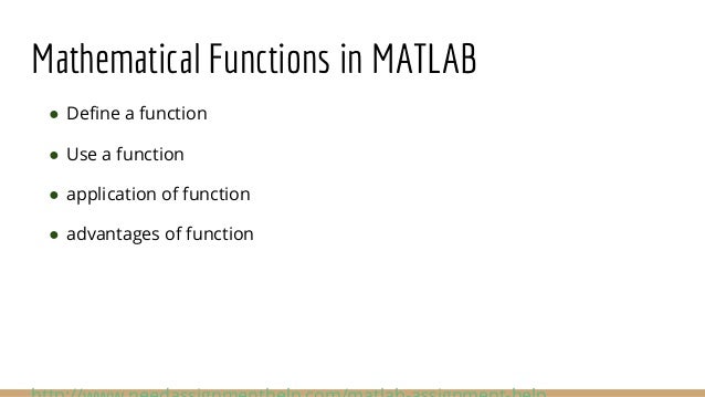 Matlab assignment help