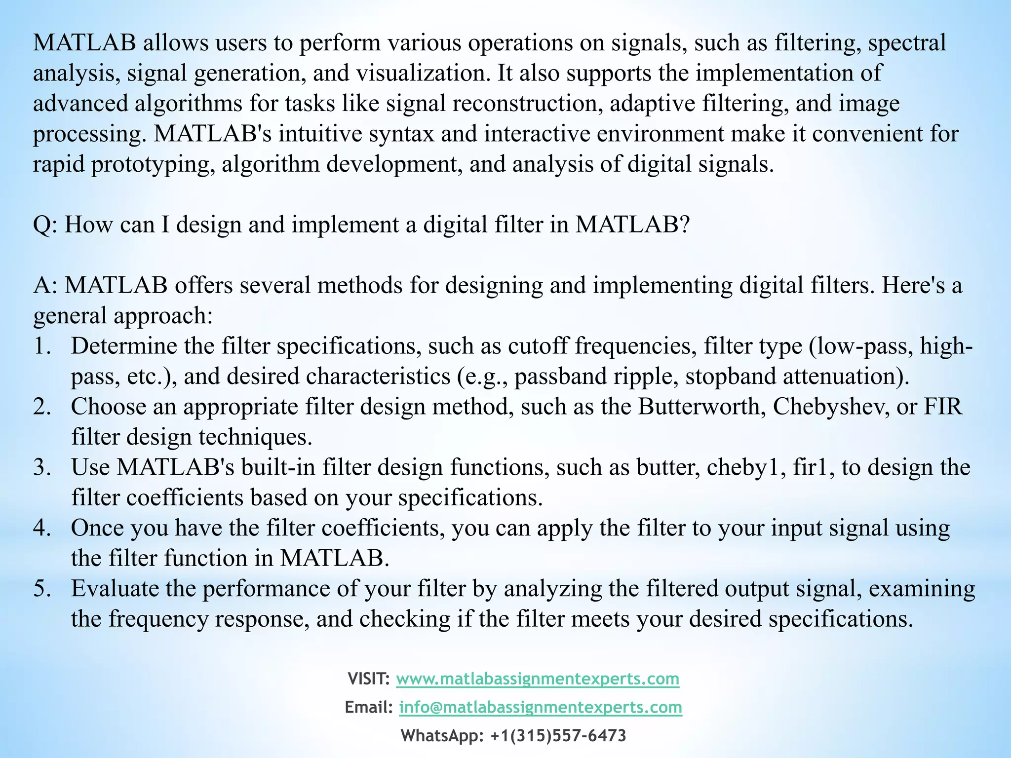 Matlab Assignment Help Ppt