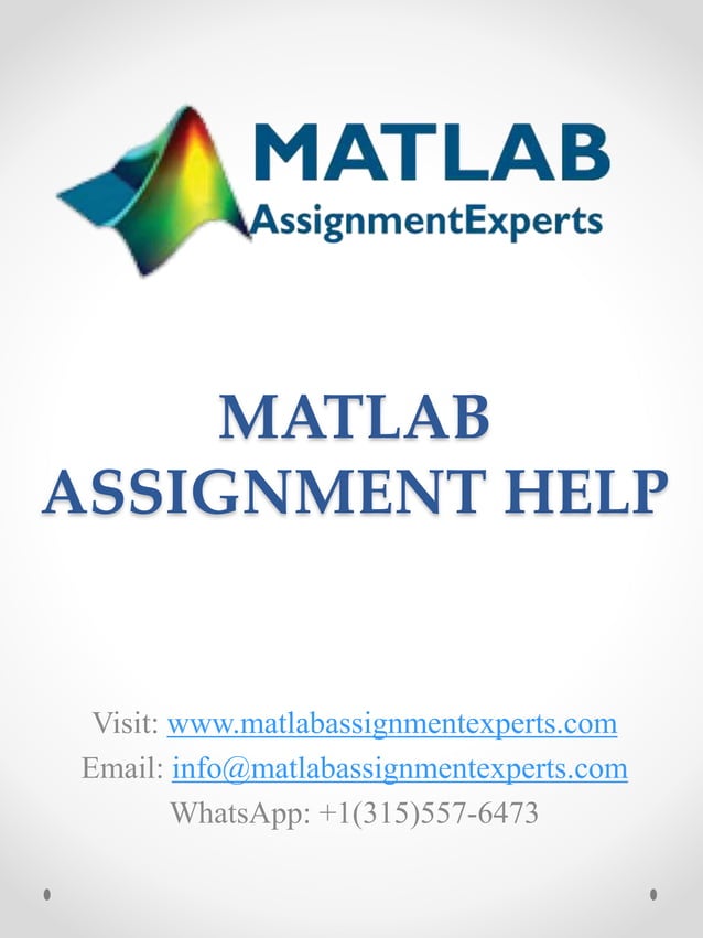 Matlab Assignment Help Pdf 