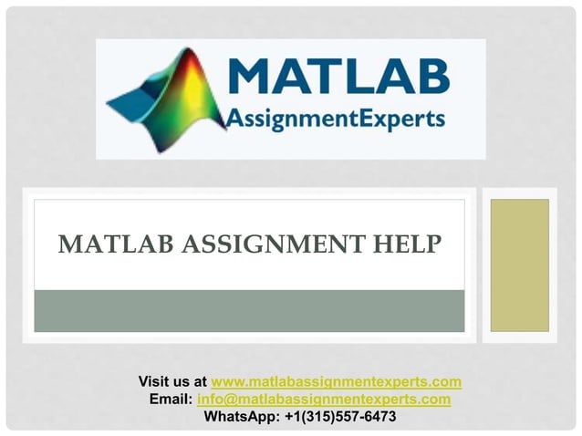 Matlab Assignment Help | PPTX