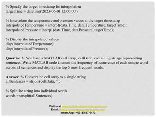 Matlab Assignment Help | PPTX