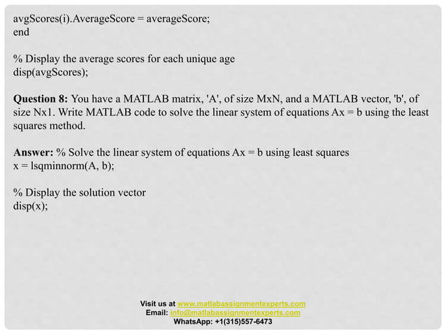 Matlab Assignment Help Ppt