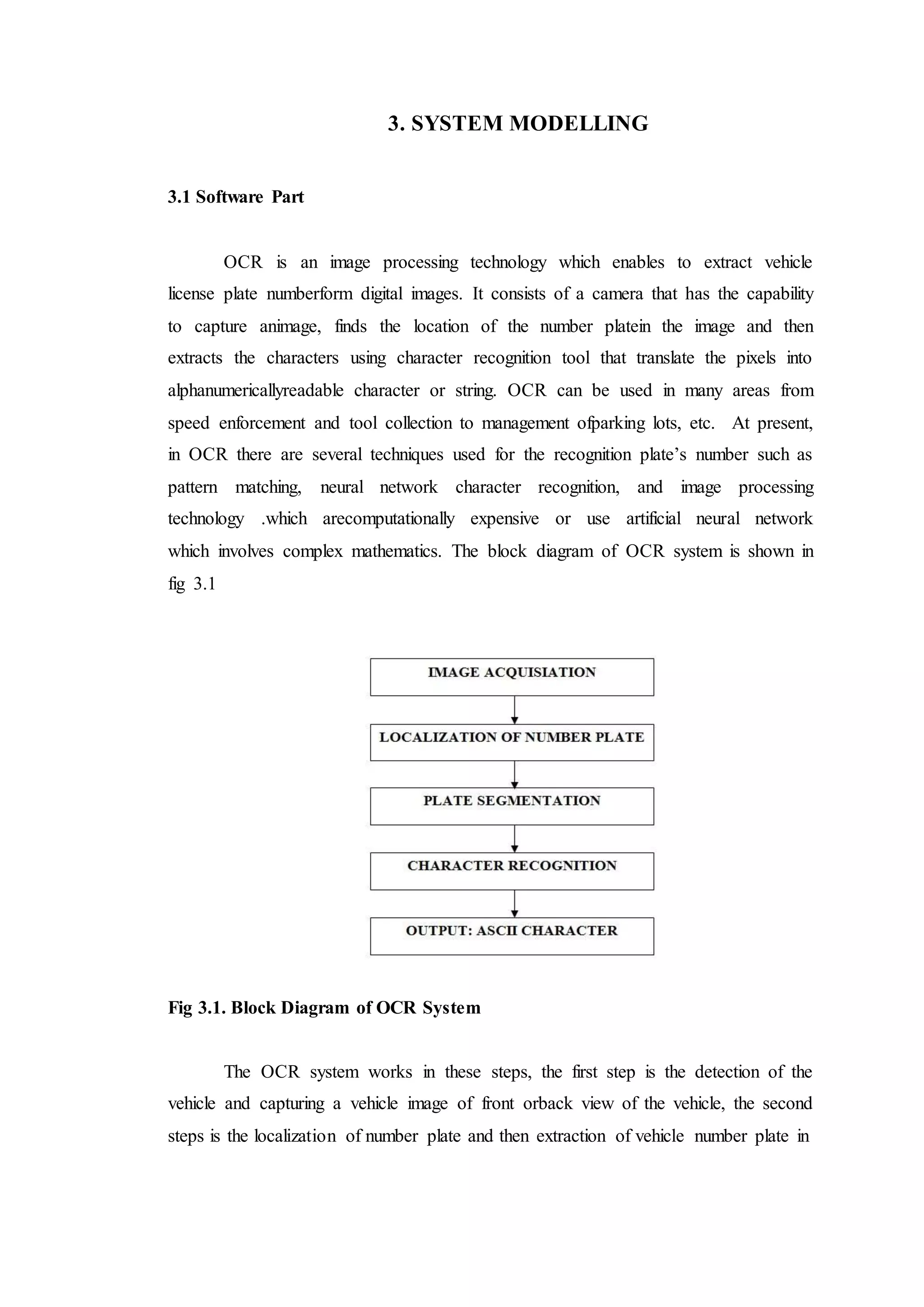 Matlab based vehicle number plate identification system using ocr | DOCX