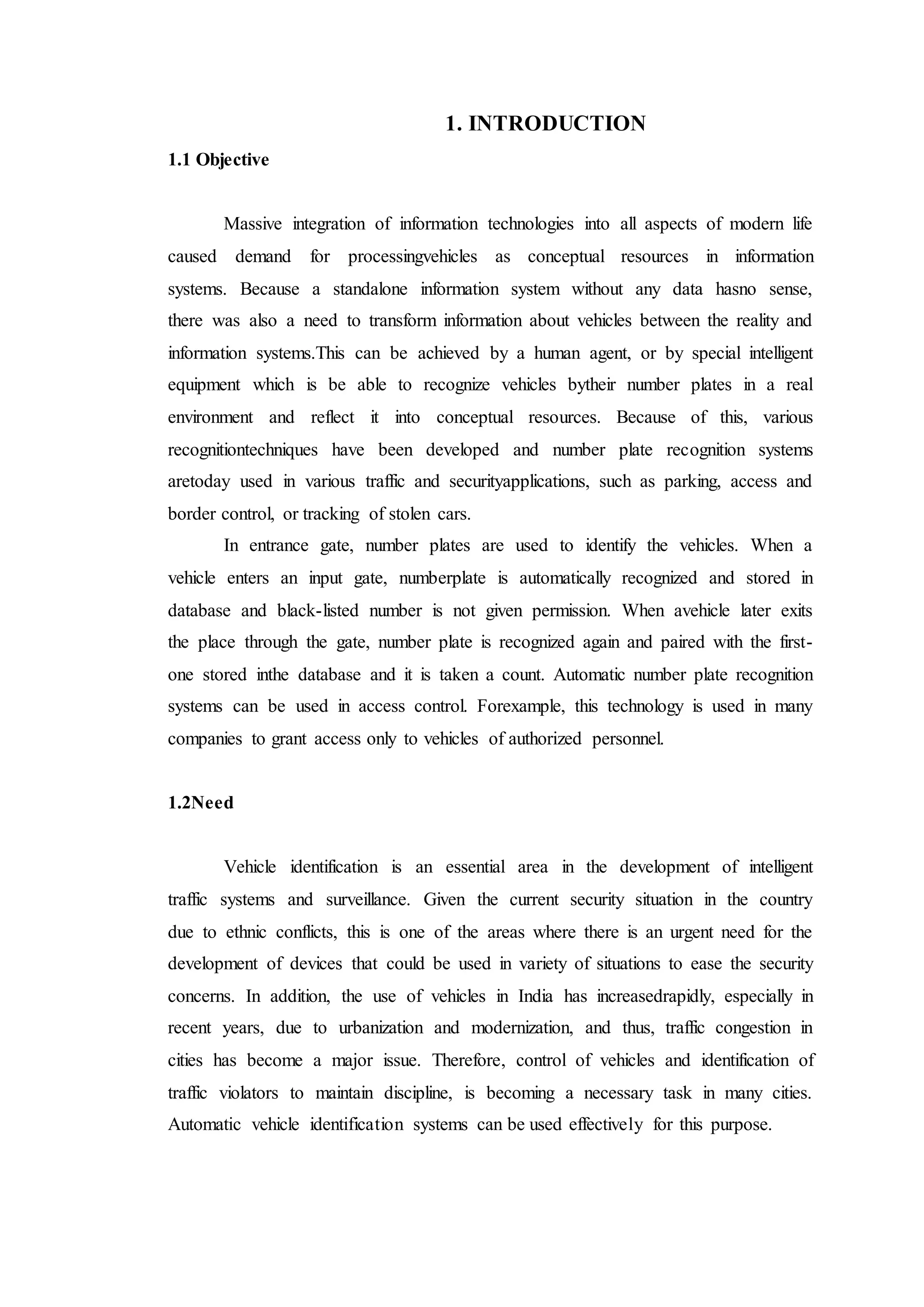 Matlab based vehicle number plate identification system using ocr | DOCX