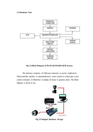 Matlab based vehicle number plate identification system using ocr | DOCX
