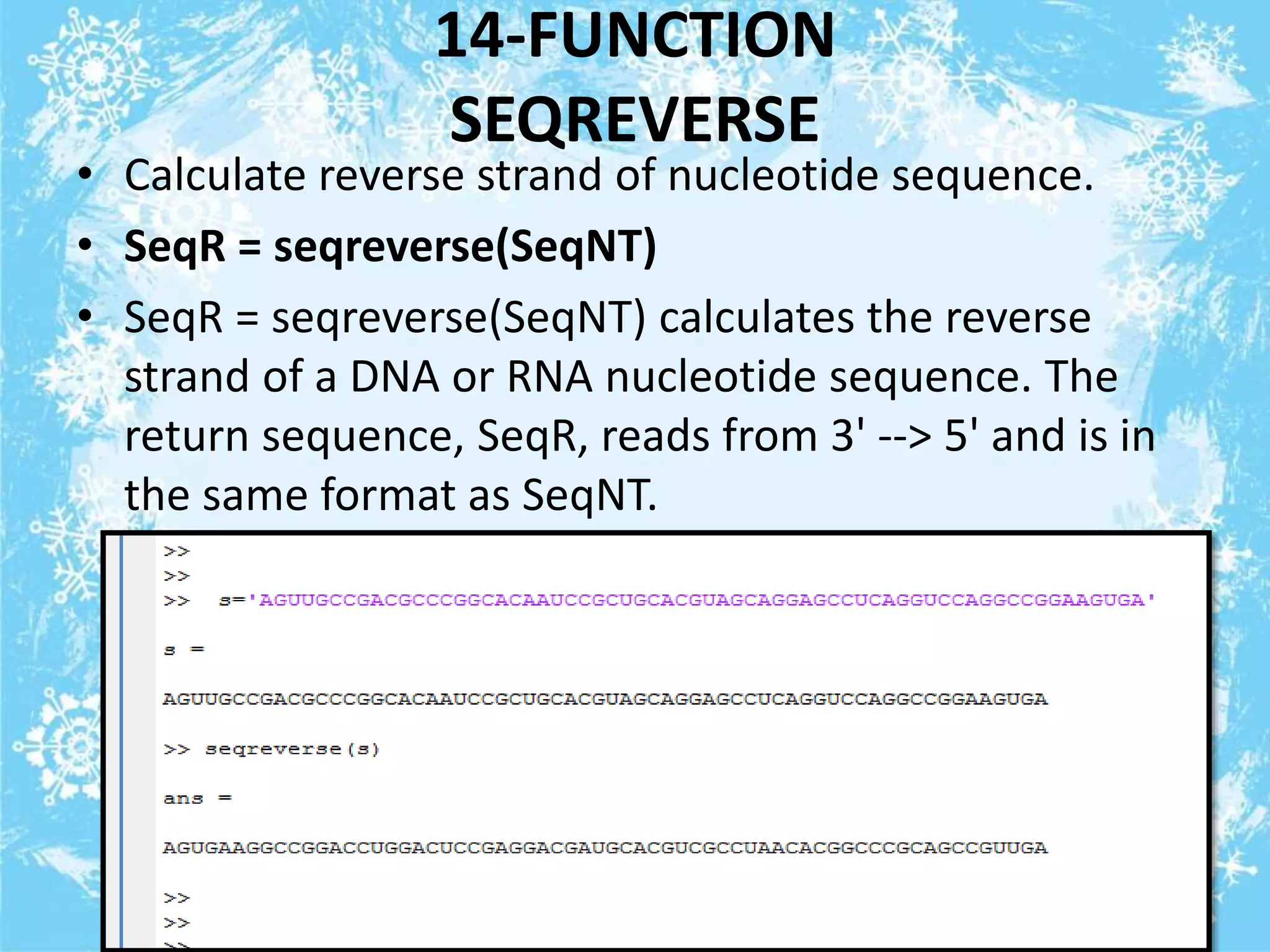 Matlab Bioinformatics Presentation Pptx Programming Languages Computing