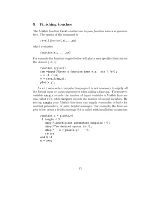 Matlab booklet | PDF