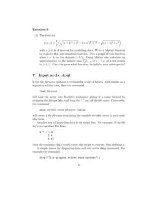 Matlab booklet | PDF