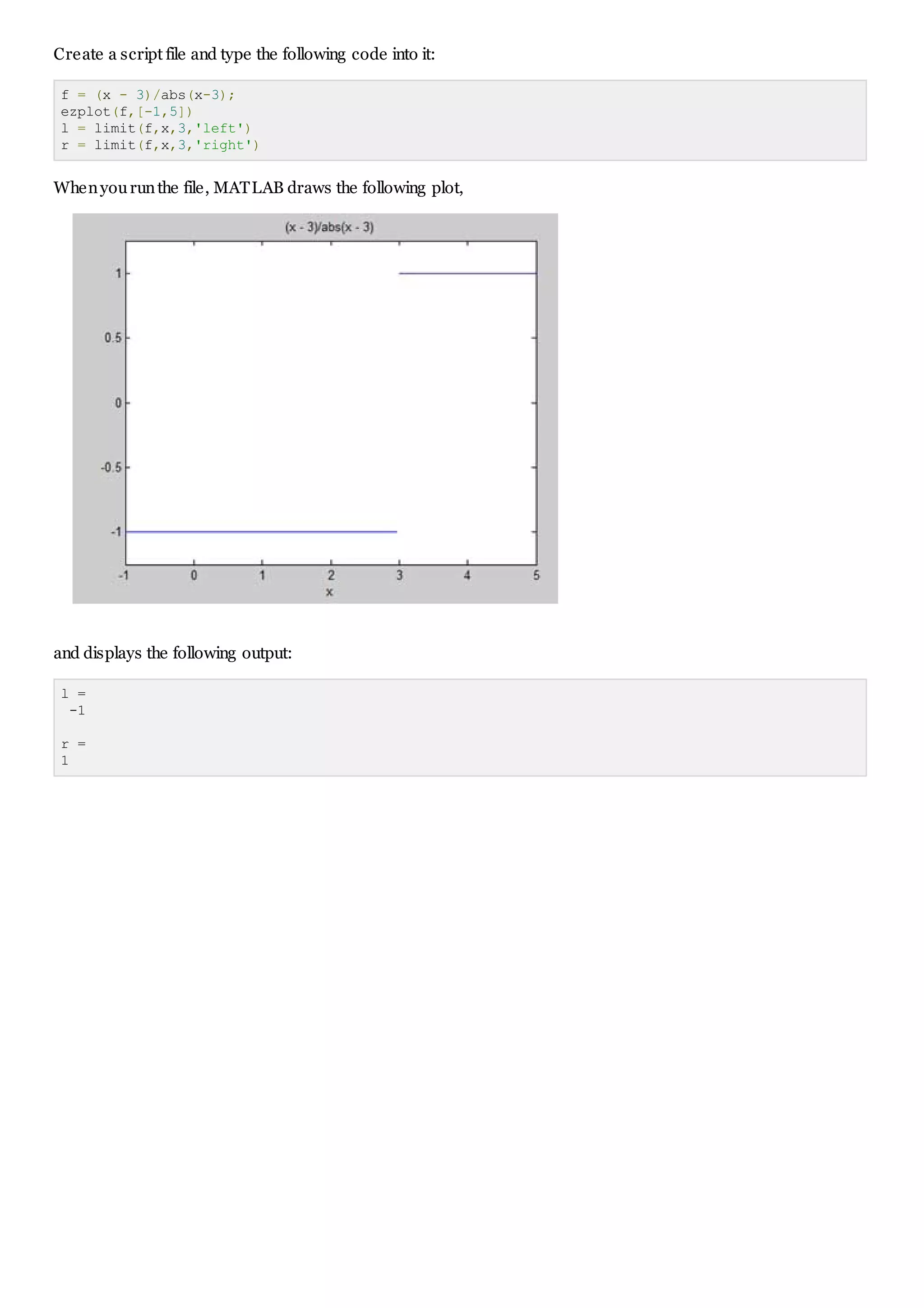 Matlab calculus | PDF