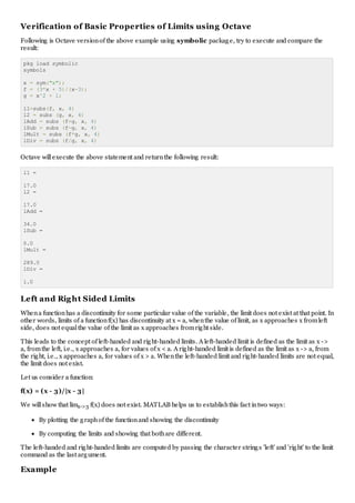 Matlab calculus | PDF | Free Download