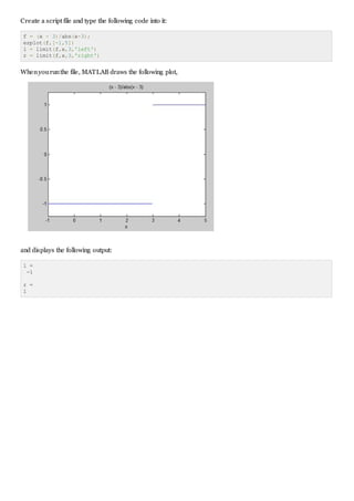Matlab calculus | PDF