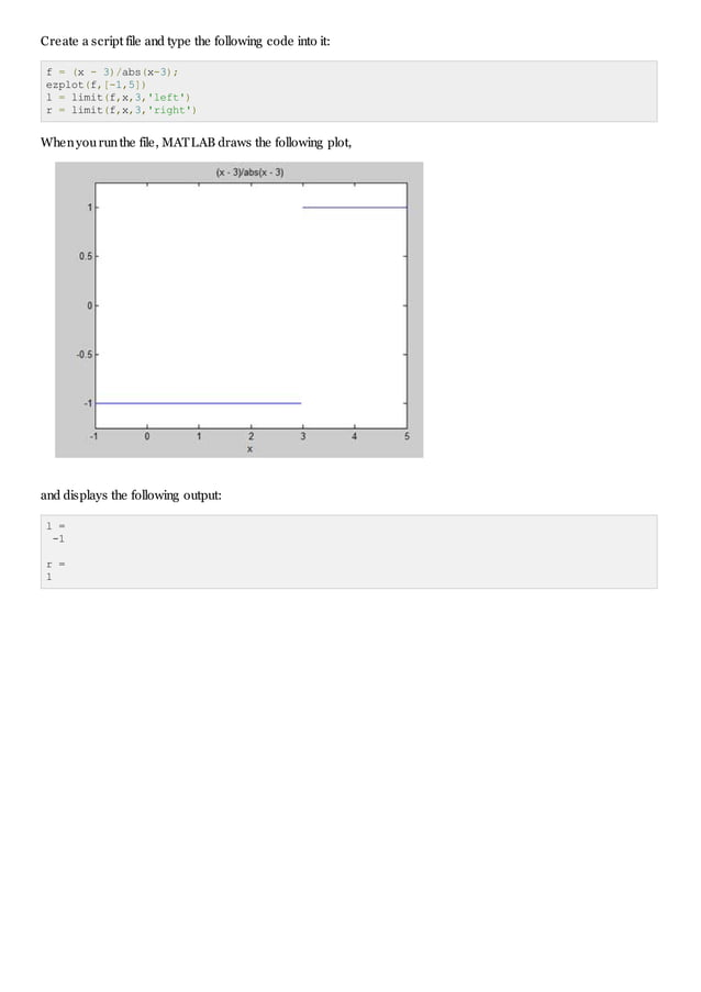 Matlab calculus | PDF