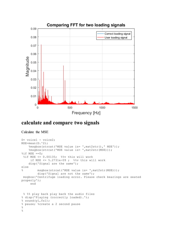 Matlab code for comparing two microphone files | PDF