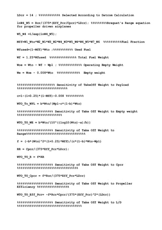 Matlab codes for Sizing and Calculating the Aircraft Stability ...